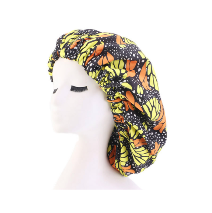 Black African Pattern Bonnet :: aninbontche